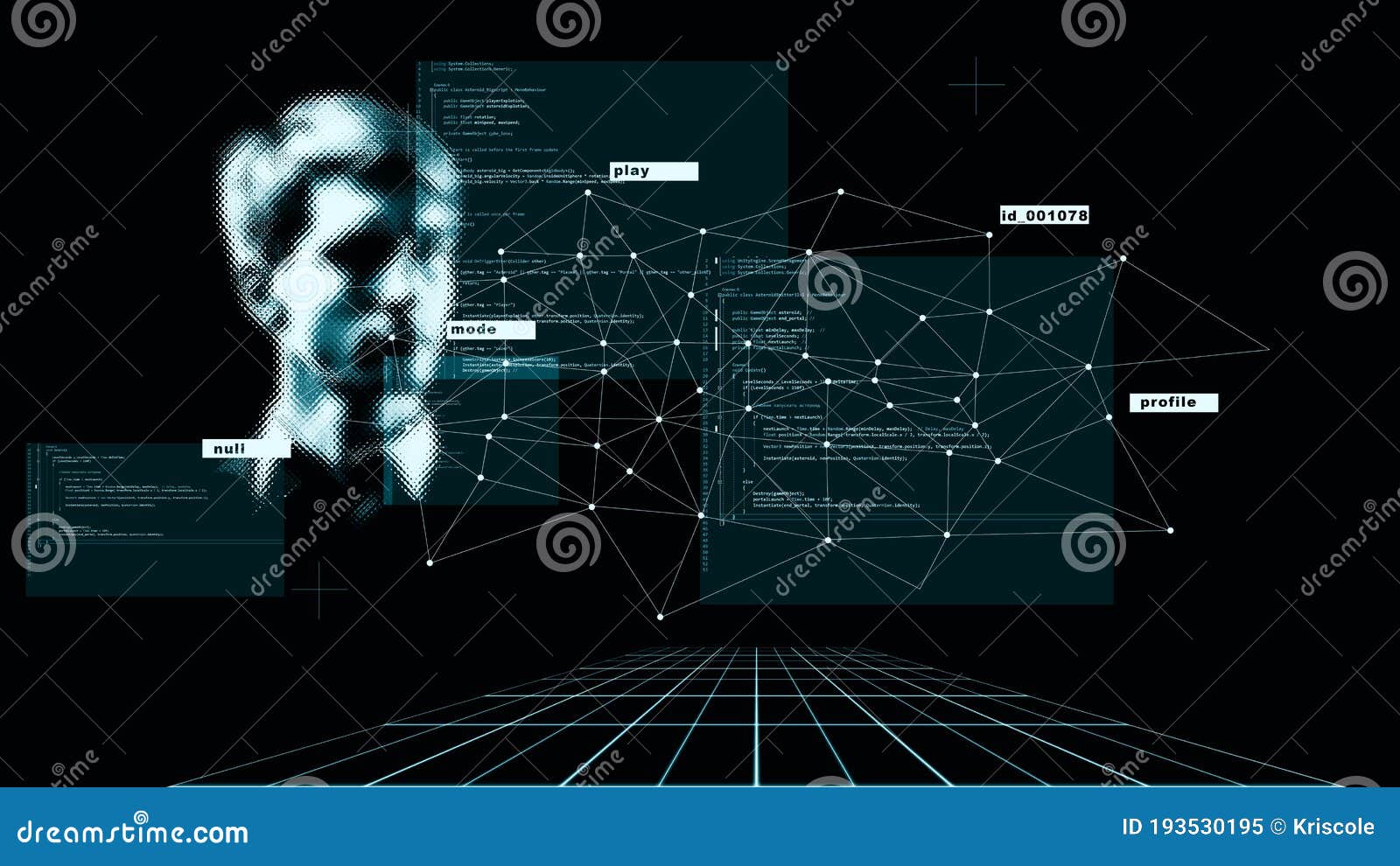 Abstract Concept, Digital Identity, Identification and Scanning. Modern ...