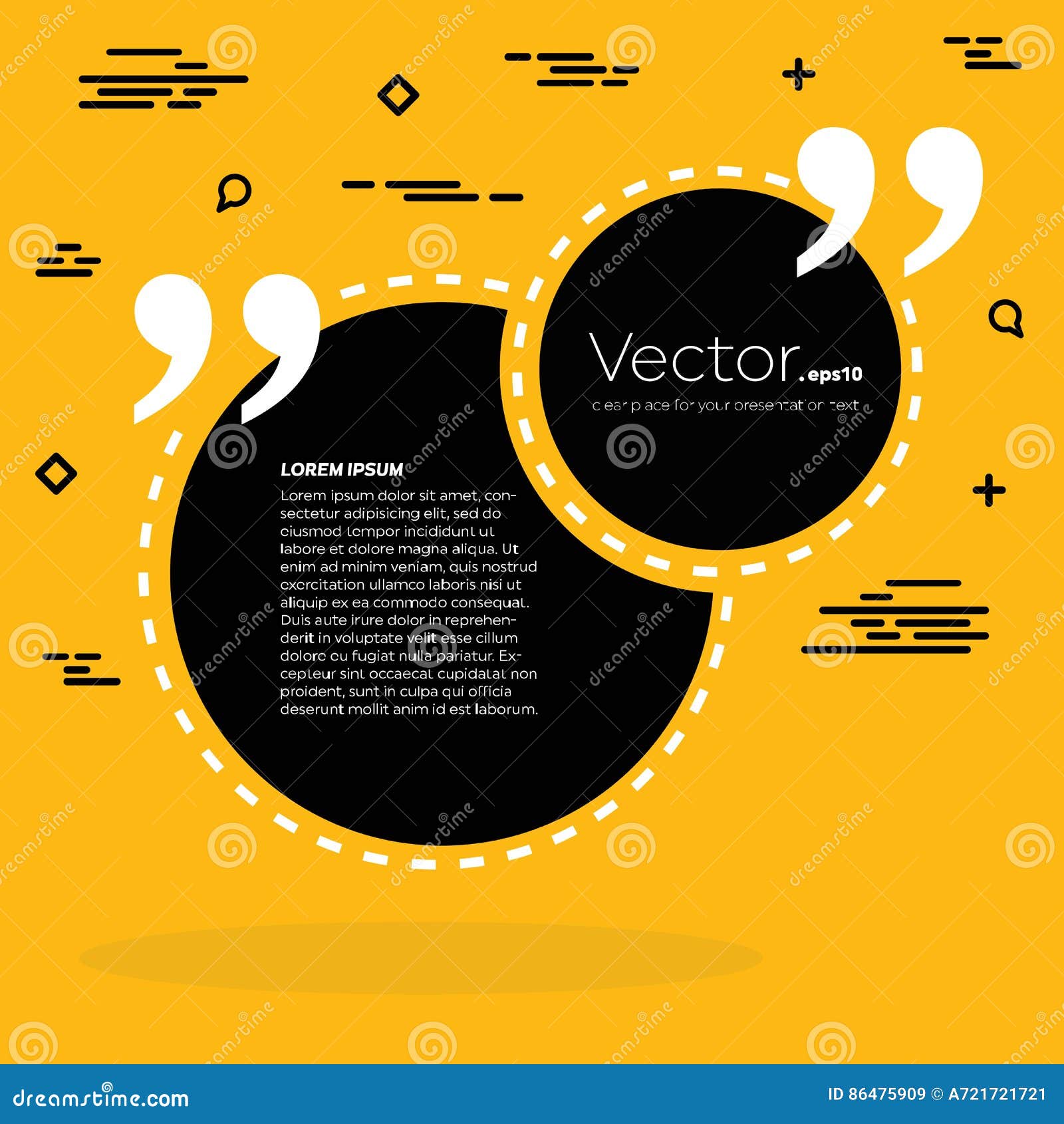 Abstract Concept Empty Speech Square Quote Text Bubble. for Web and ...