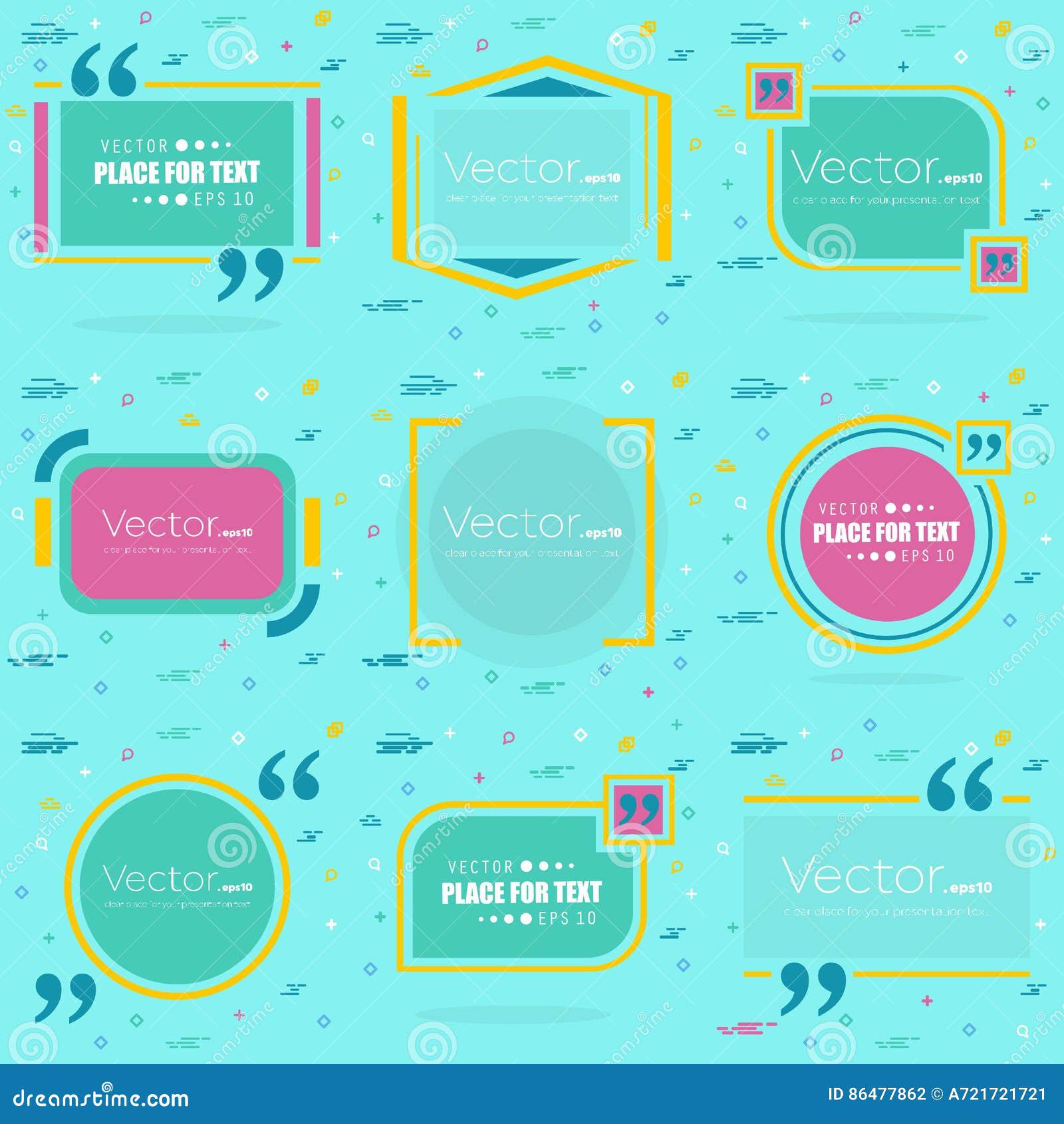 Abstract Concept Empty Speech Square Quote Text Bubble. for Web and ...