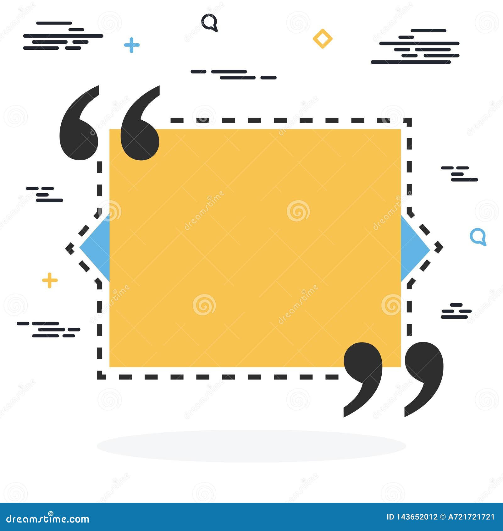 Abstract Concept Empty Speech Square Quote Text Bubble. for Web and ...