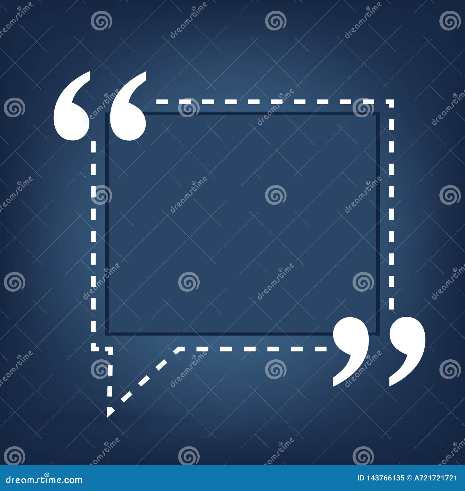 Abstract Concept Empty Speech Square Quote Text Bubble. for Web and Mobile App Isolated on ...