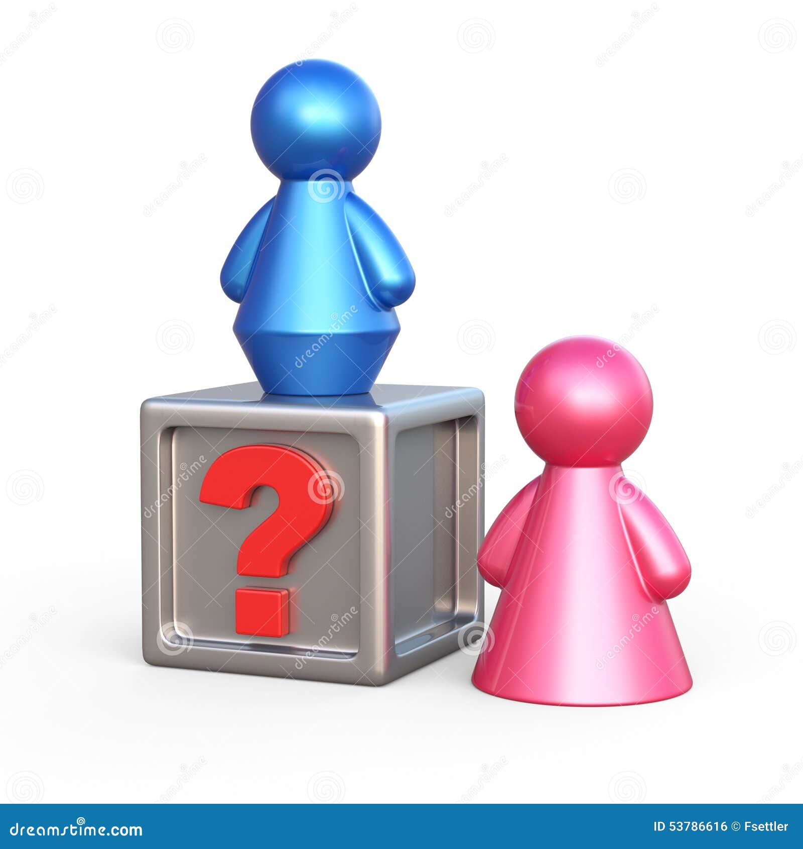 Abstract Concept with Figures of Man and Woman. Stock Illustration ...