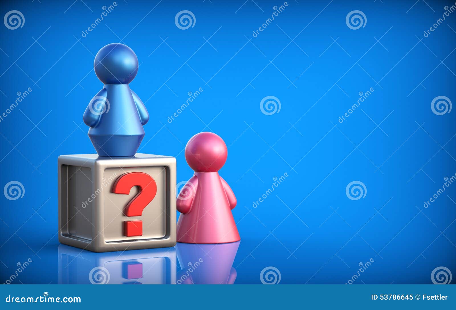 Abstract Concept with Figures of Man and Woman. Stock Illustration ...