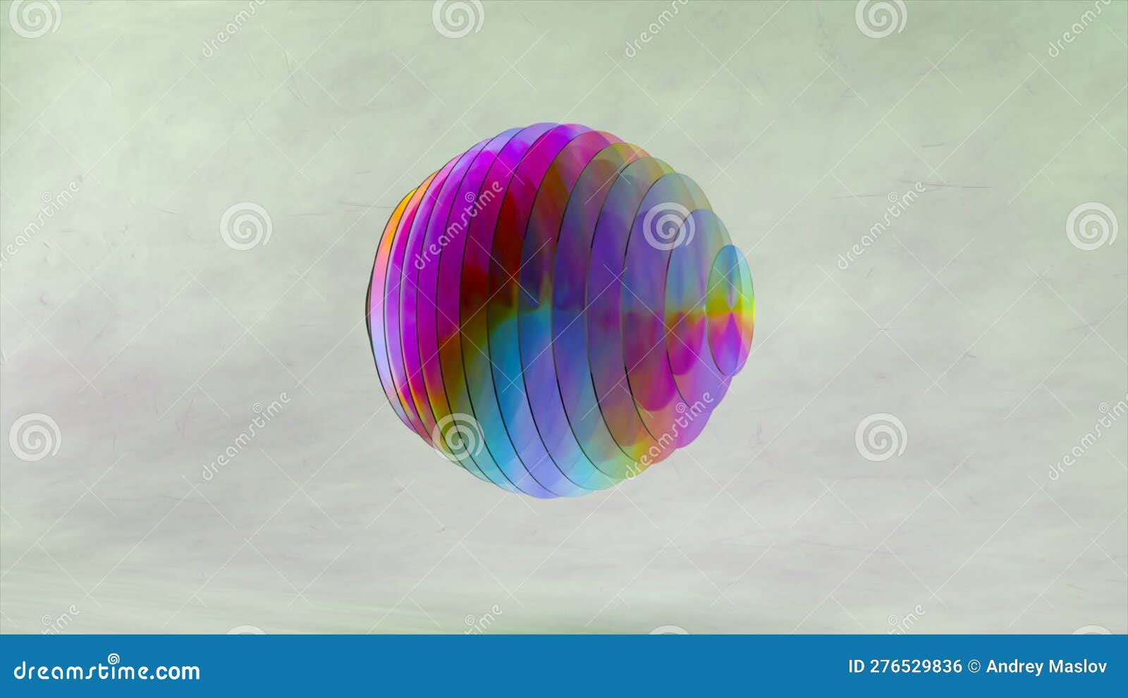 Abstract Concept. Flat Transparent Disks Form a Sphere. the Wave ...