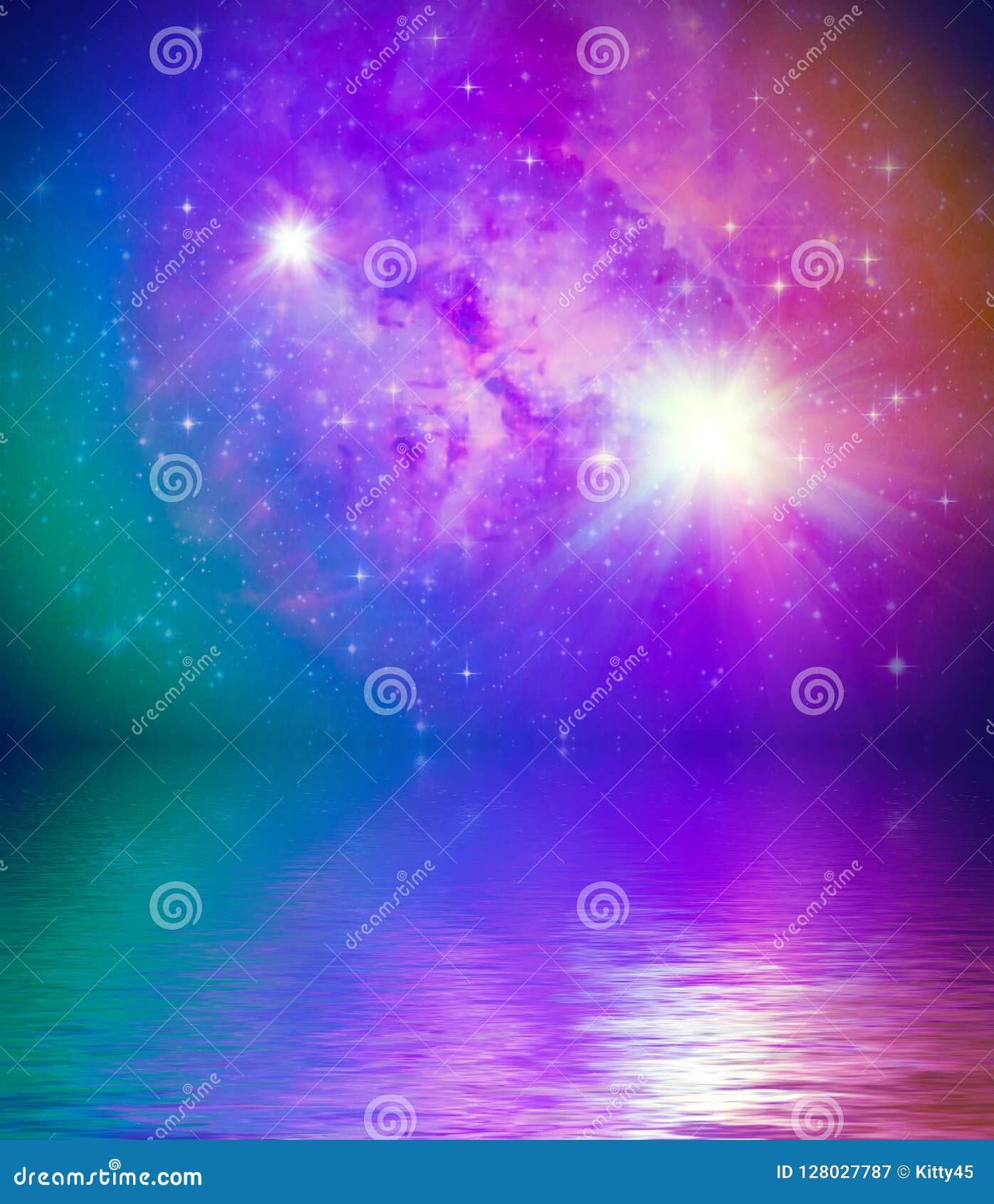 Abstract Concept Galaxy Space and Reflection Ripple Wave of Water Stock ...