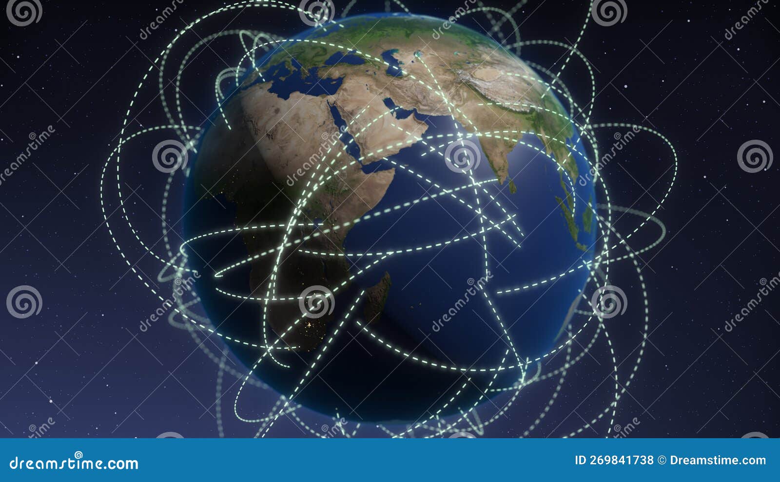 Abstract Concept of Global Network Stock Illustration - Illustration of ...