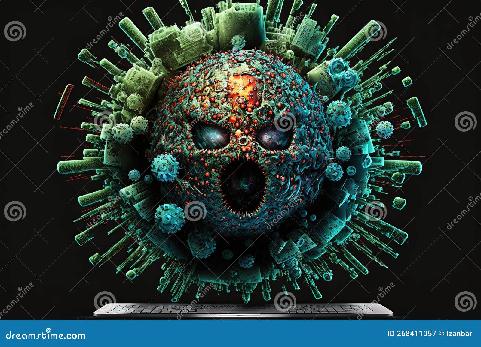 Abstract Concept of Hacker Attack, Virus Infected Software, Dark Web ...