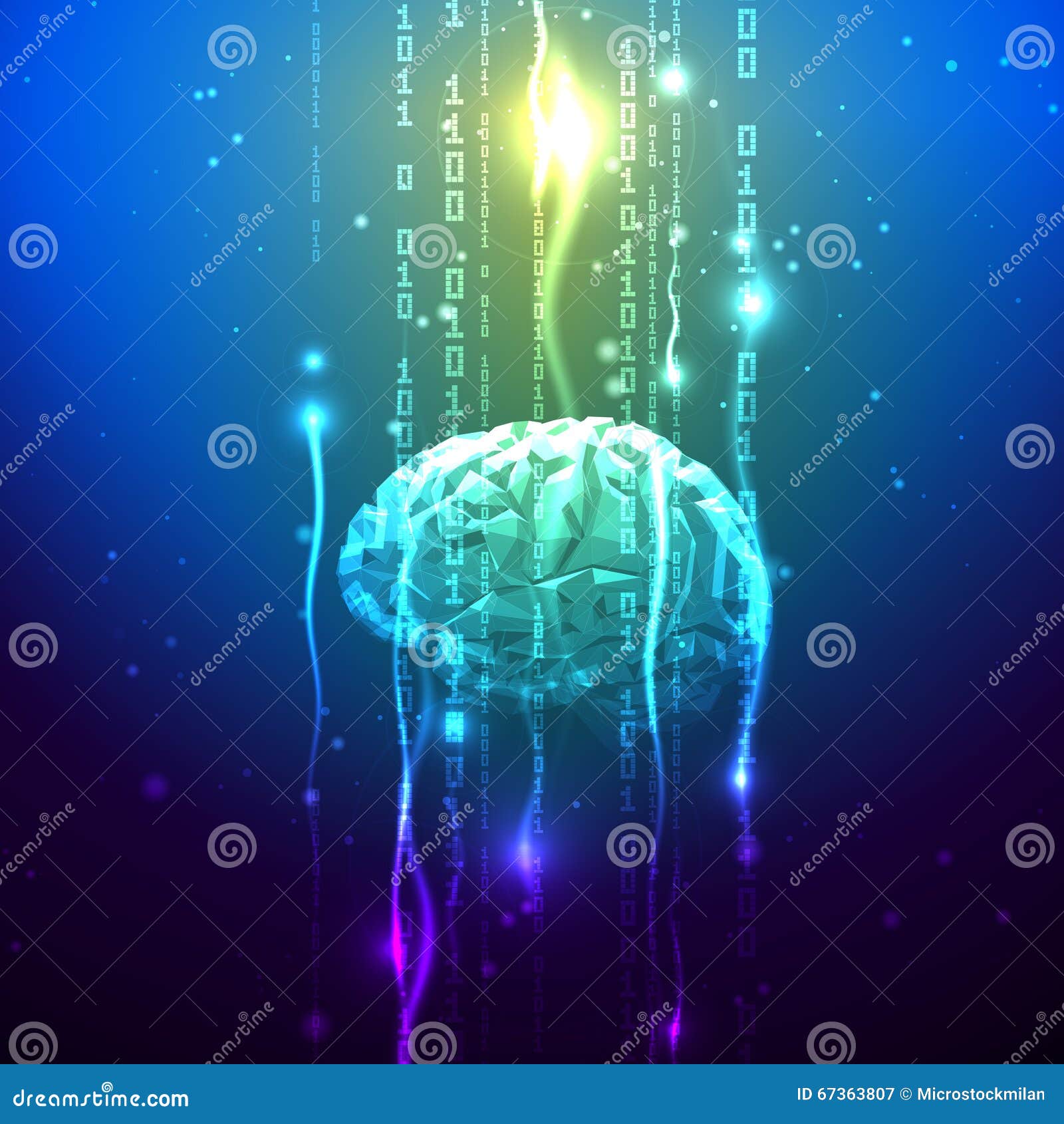 Abstract Concept Of Human Brain Activity Cartoon Vector | CartoonDealer ...