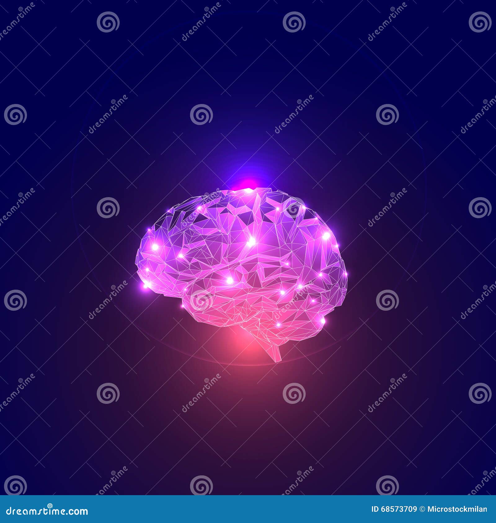 Abstract Concept of Human Brain Activity. Stock Vector - Illustration ...