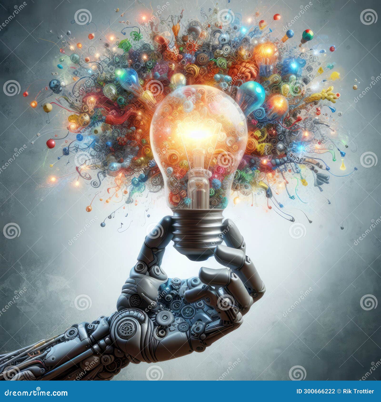 Light Bulb and Business Digital Marketing Innovation Technology Icons ...