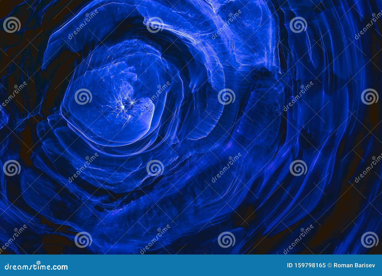 Abstract Concept Image of Space Background. Cosmic Blue Clouds of Mist ...