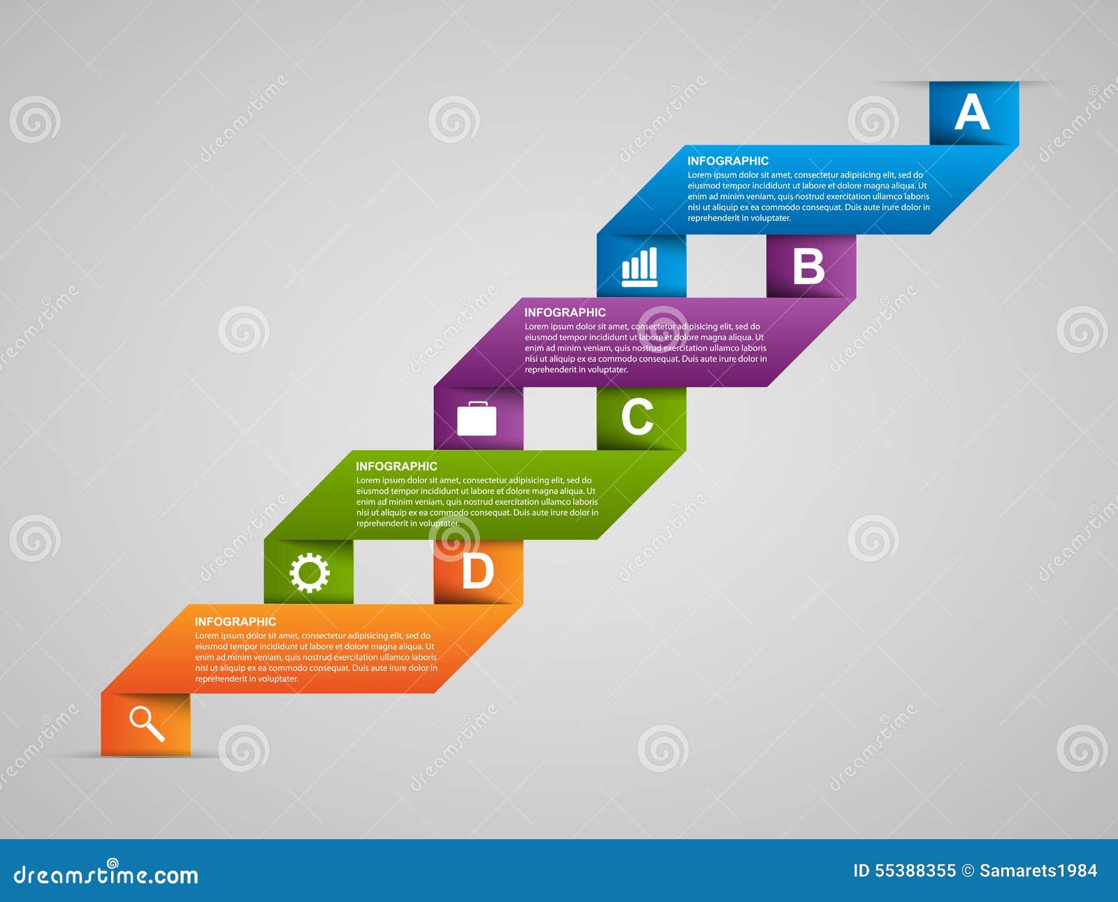 Abstract Concept Infographic Template Target with Darts. Stock Vector ...