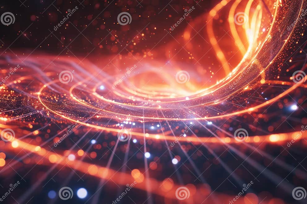 Abstract Concept of Invisible Magnetic Forces, Energy Patterns, and ...