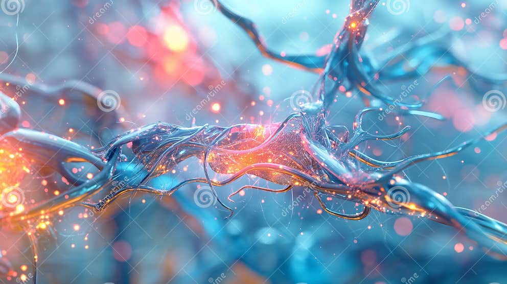 Neural Network Synapse Simulation Stock Image - Image of technology ...