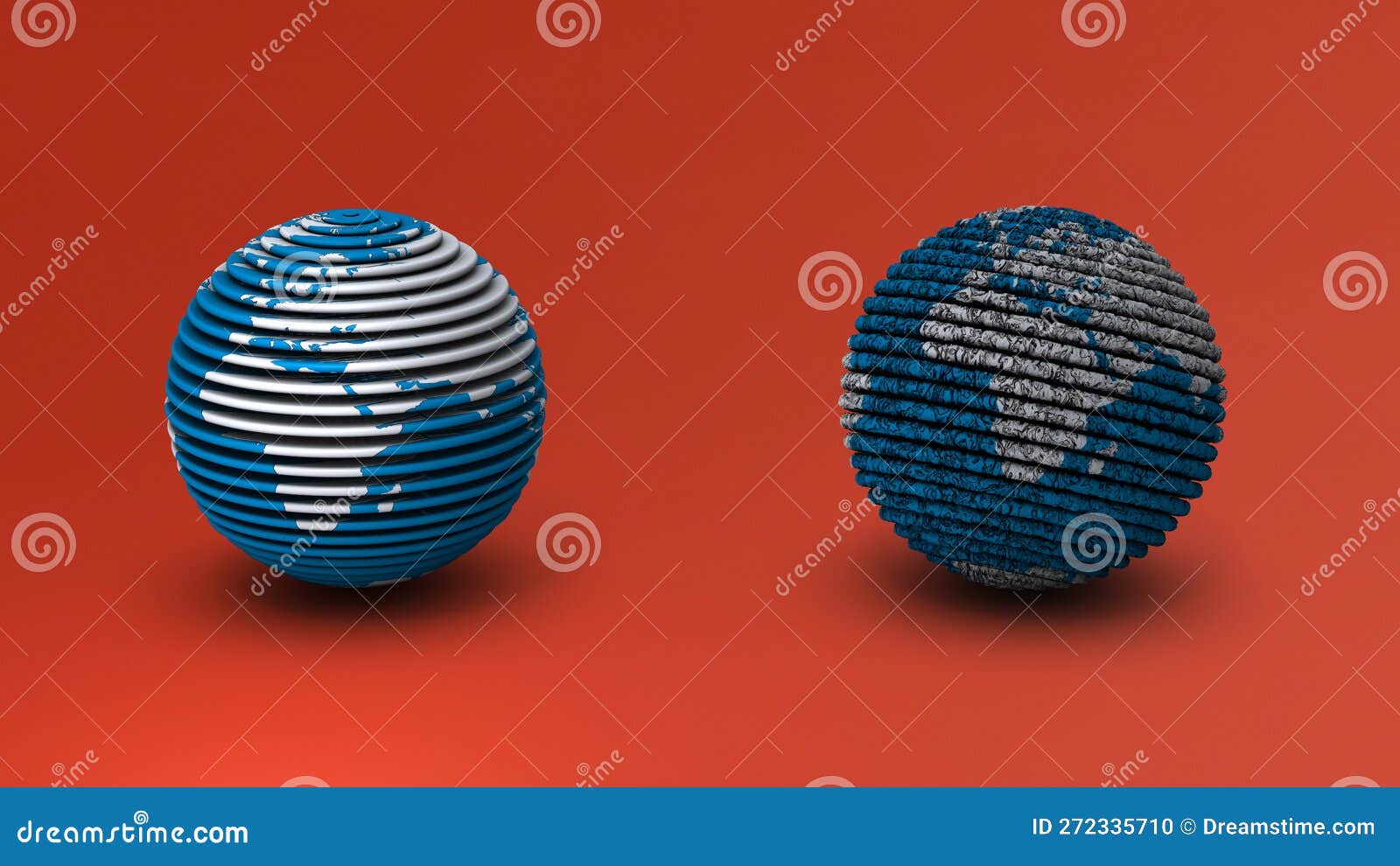 Abstract Concept Representing a Polluted Future Earth. Blue Earth and ...