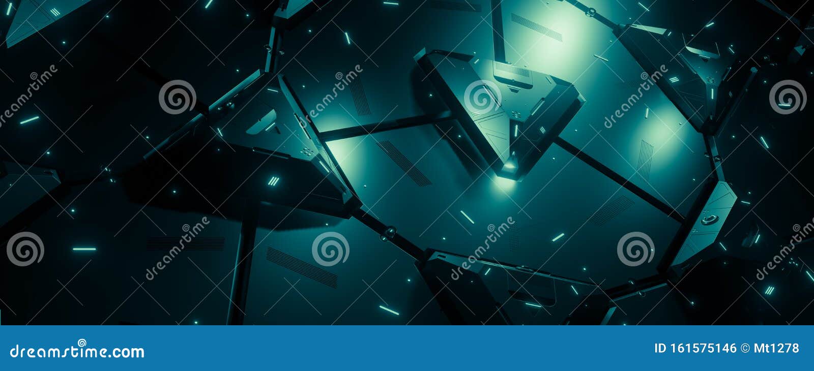 Abstract Concept of Sci-fi Block Triangle Stock Illustration ...