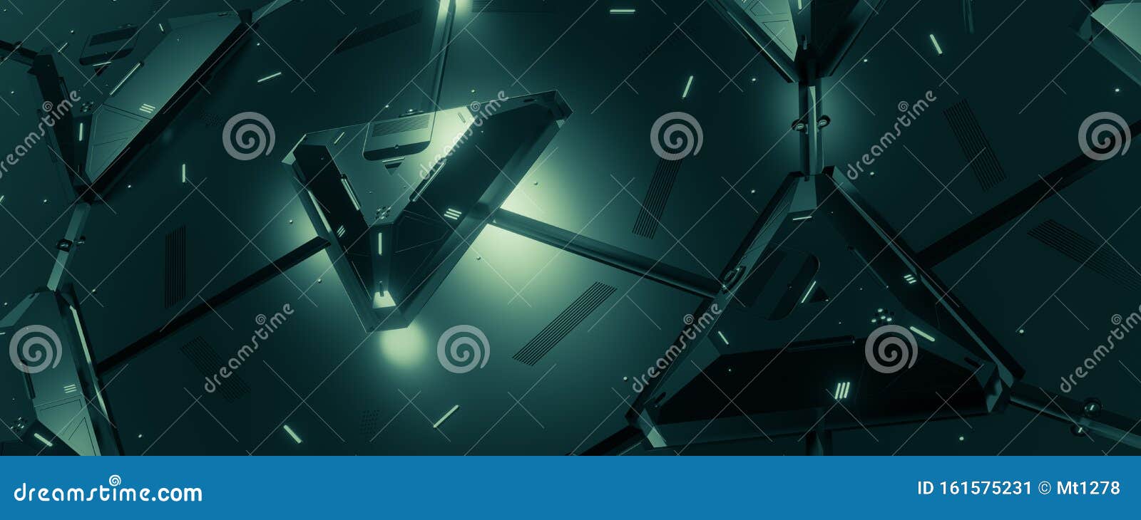 Abstract Concept of Sci-fi Block Triangle Stock Illustration ...