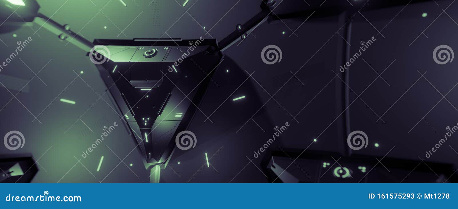 Abstract Concept of Sci-fi Block Triangle Stock Illustration ...