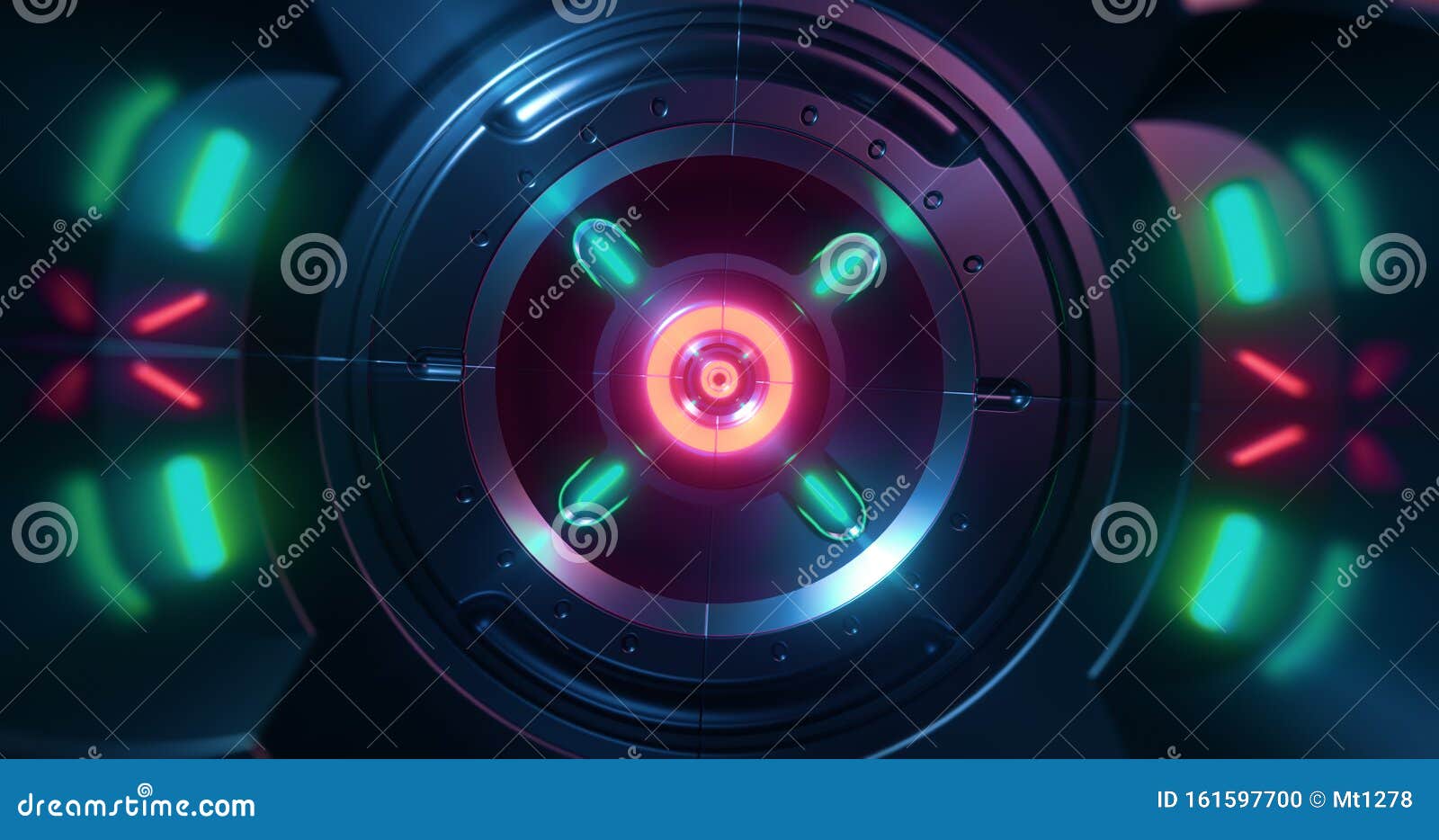 Abstract Concept of Sci-fi Sphere Cyborg Robot Stock Illustration ...