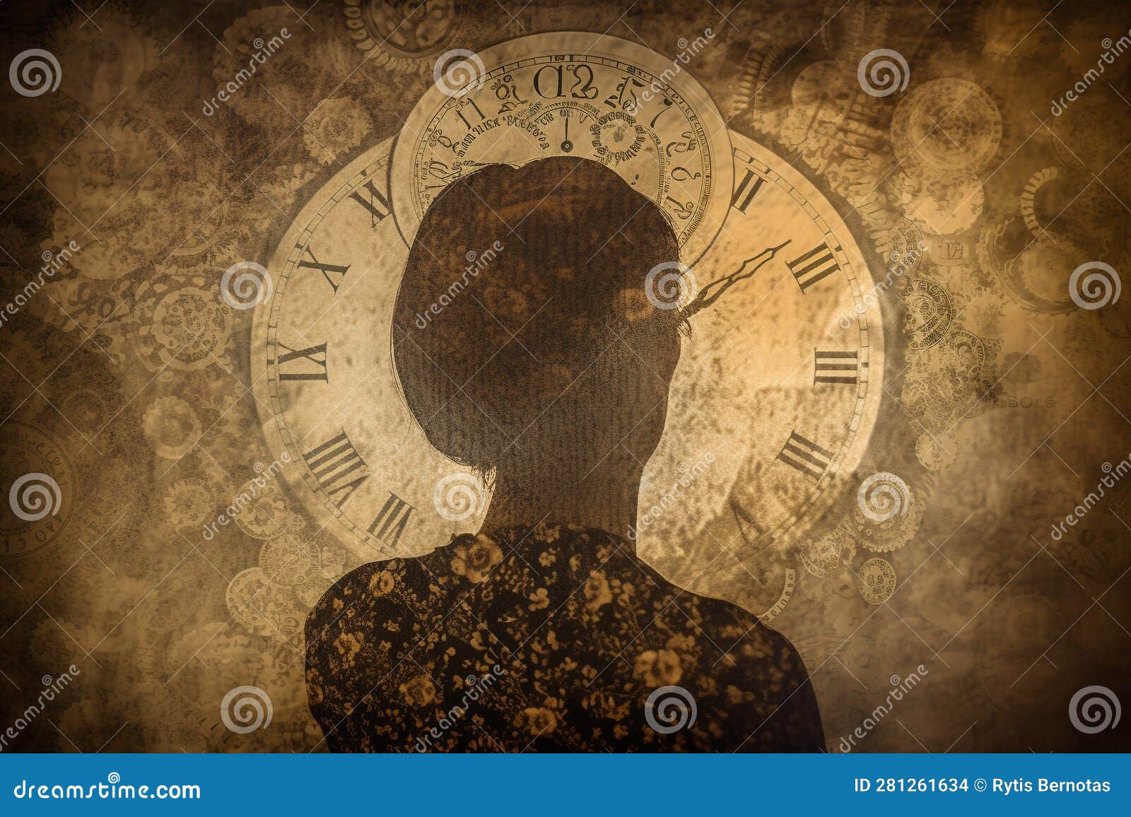 Abstract Concept of Time Passing by. Generative AI Stock Illustration ...