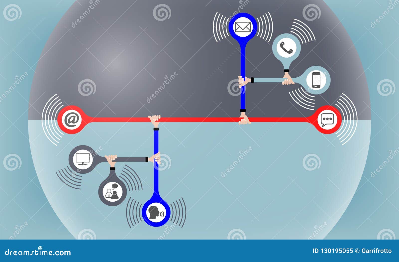 Abstract Concept with Topic of Communication. Stock Vector ...