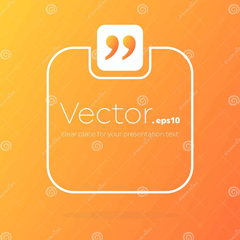 Abstract Concept Vector Empty Speech Square Quote Text Bubble. for Web ...