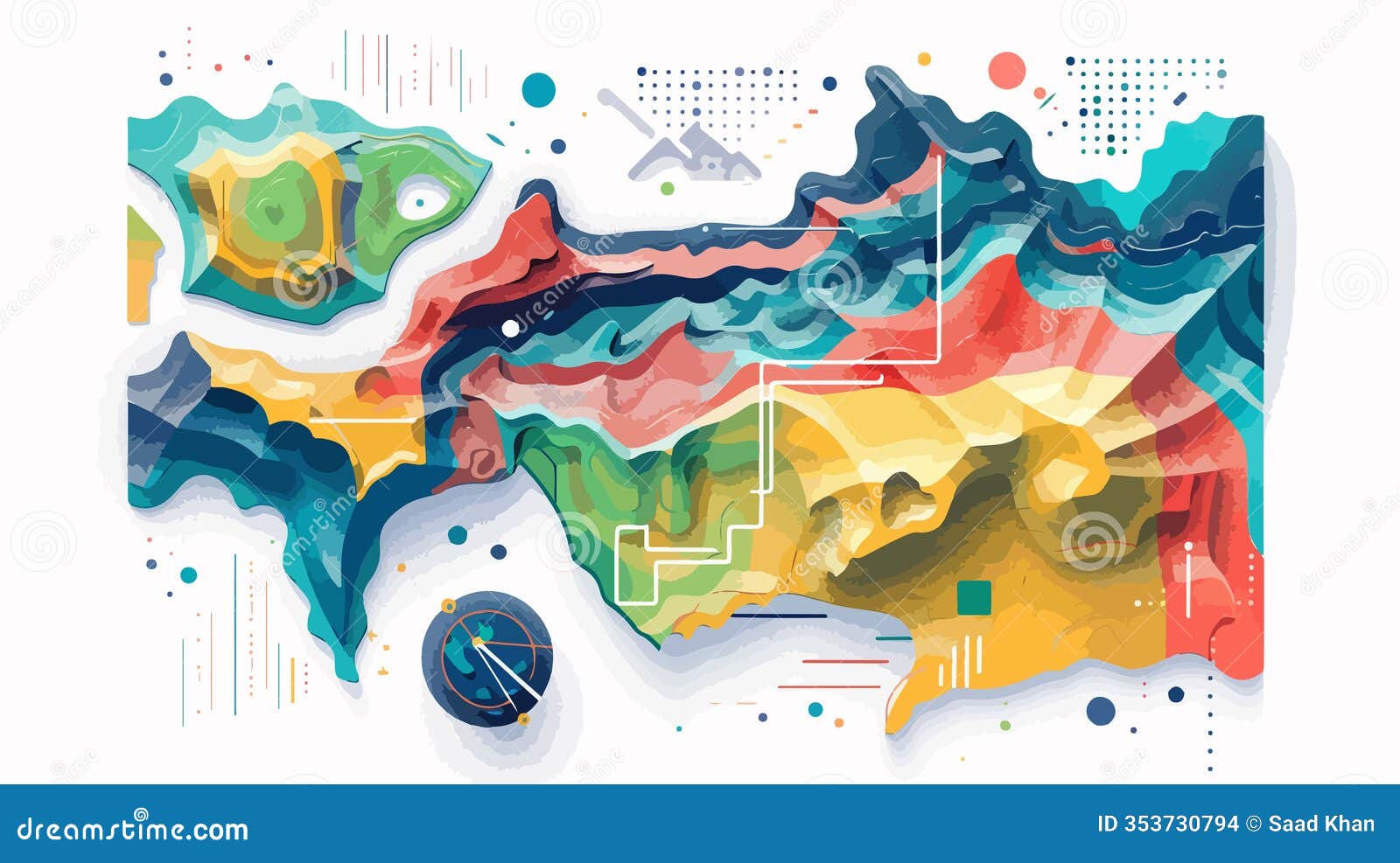 Geologic Mapping Abstract Concept Vector Illustration Stock Illustration - Illustration of ...