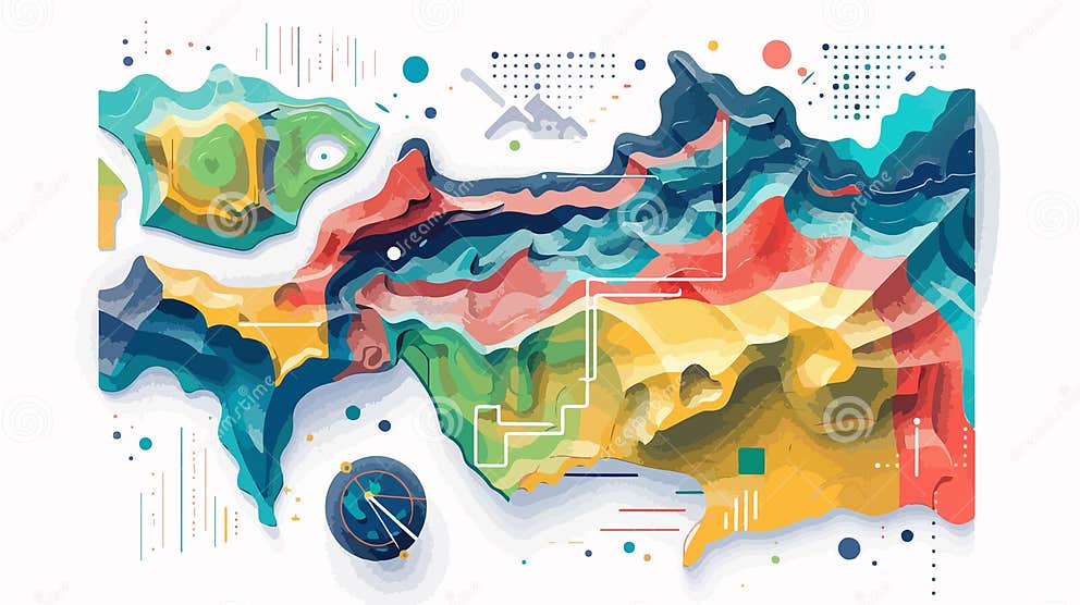Geologic Mapping Abstract Concept Vector Illustration Stock ...