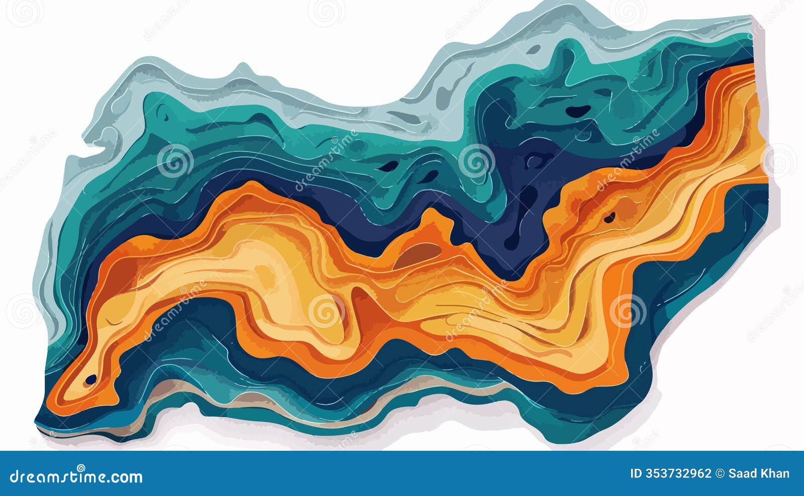 Geologic Mapping Abstract Concept Vector Illustration Stock ...