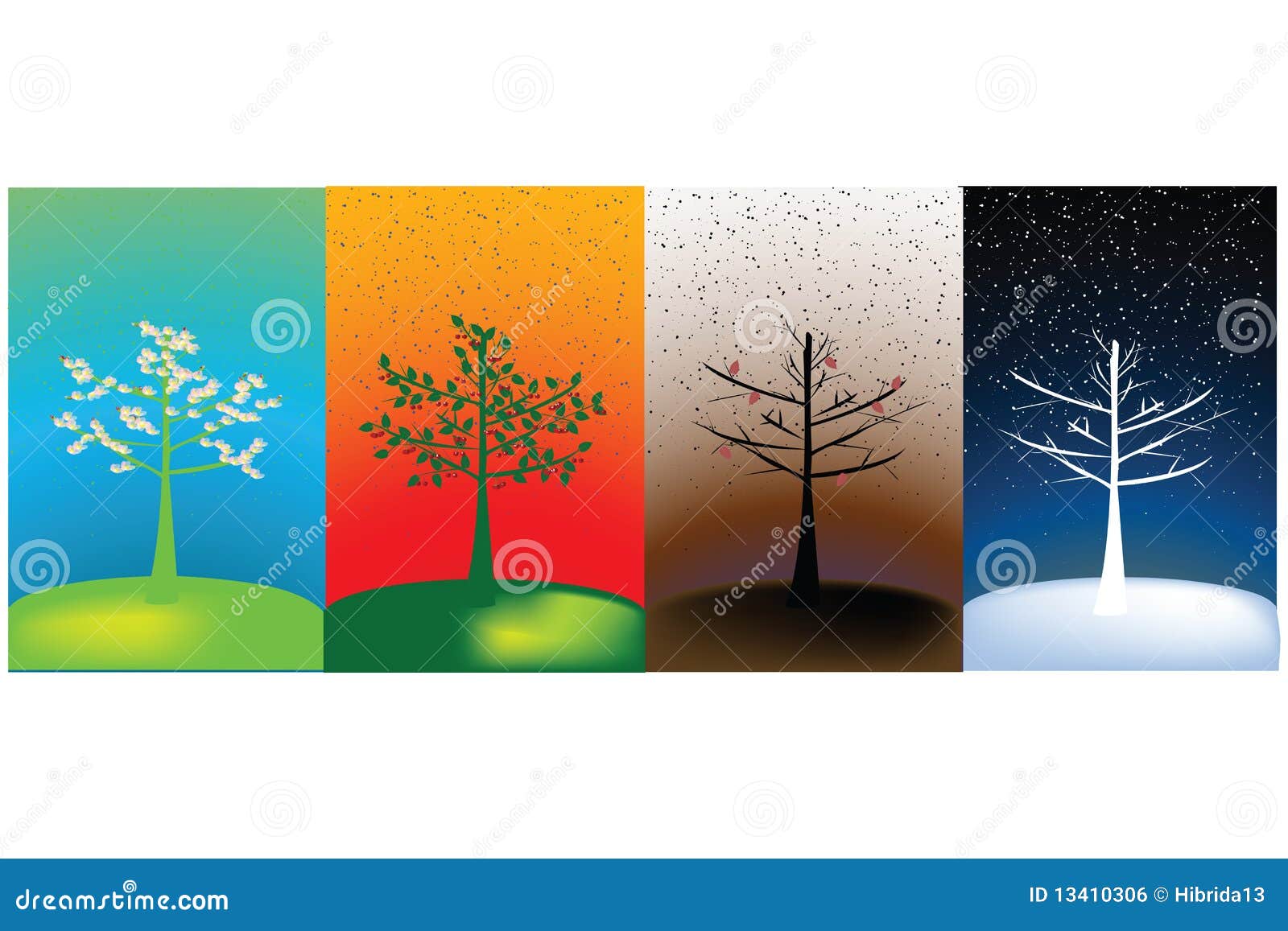 Abstract Concept of Year S Seasons Stock Illustration - Illustration of ...