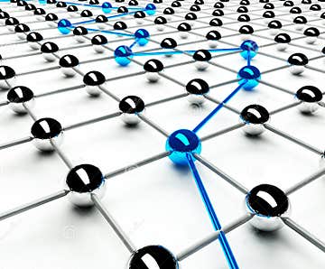 Abstract Conception of Network and Communication Stock Illustration ...