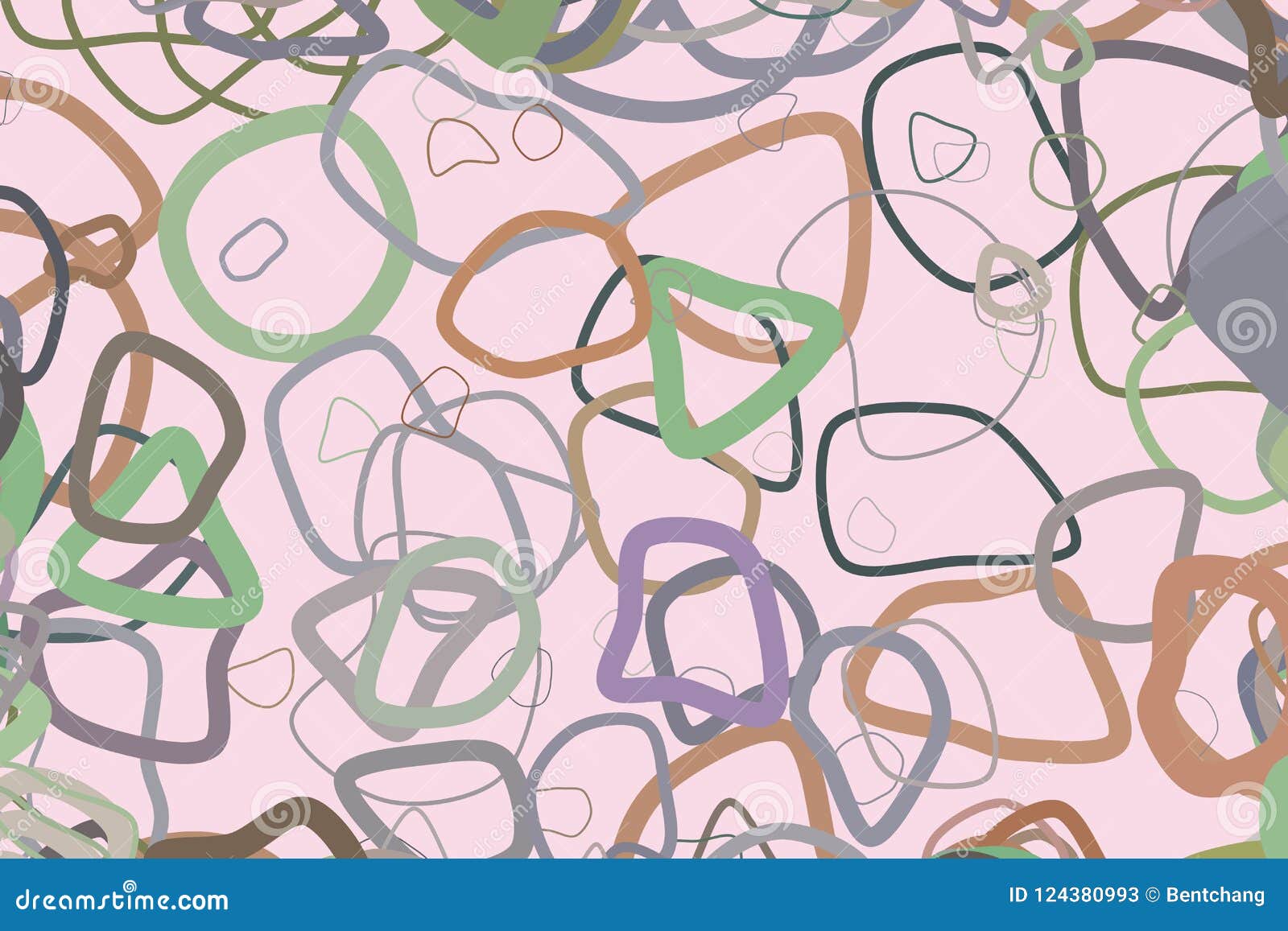 Abstract Conceptual Geometric Random Rounded Shapes Pattern. Details ...