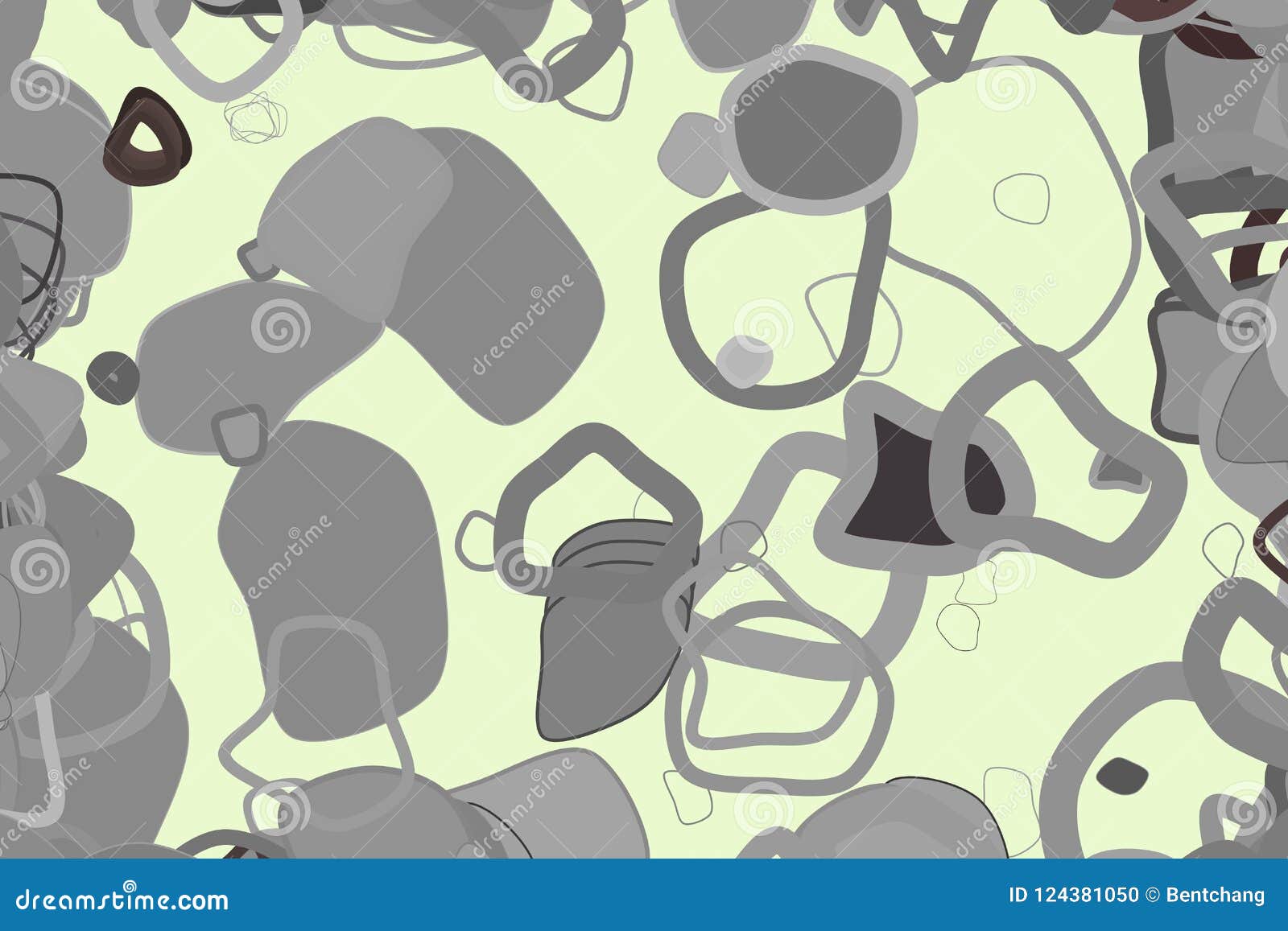 Abstract Conceptual Geometric Random Rounded Shapes Pattern. Background ...