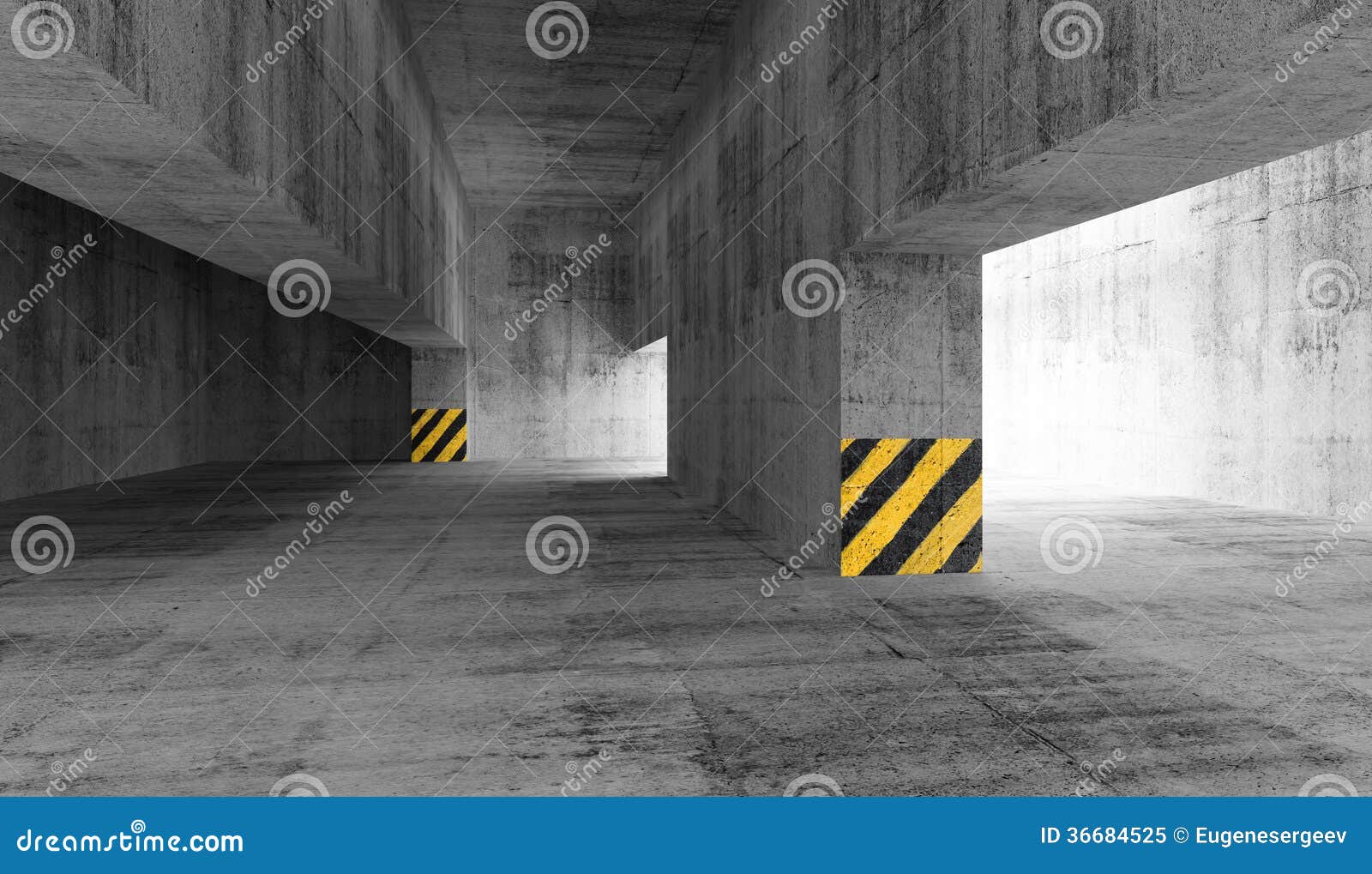 Abstract Concreet Stedelijk Parkerenbinnenland Stock Illustratie ...