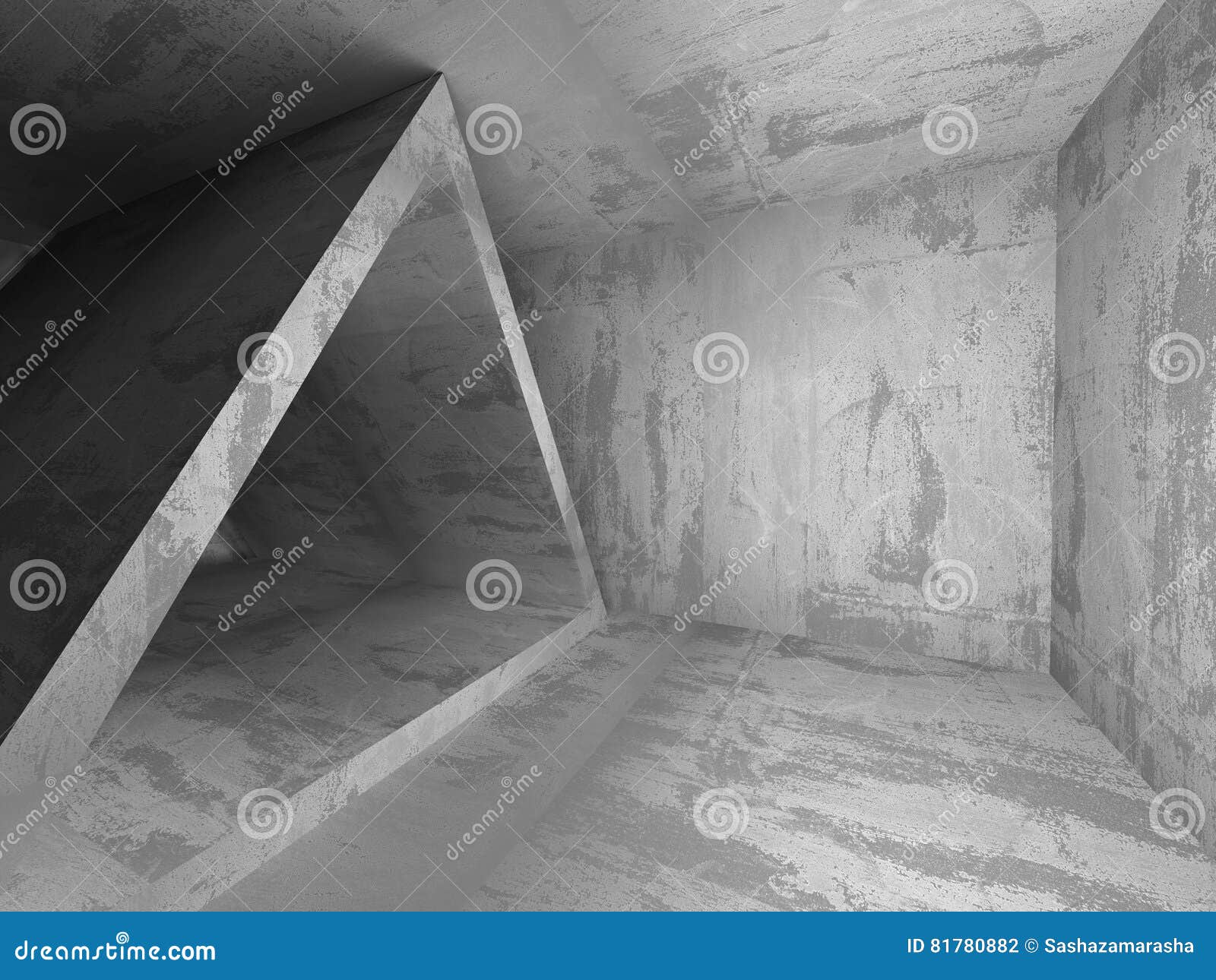 Abstract Concrete Architecture Basement Room Geometric Backgroun Stock ...