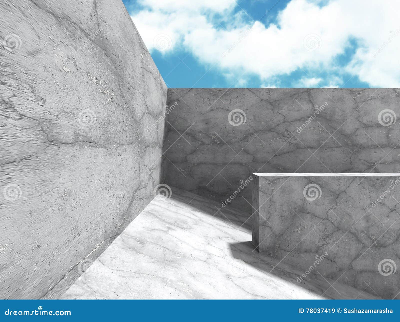 Abstract Concrete Architecture Construction Background Stock ...