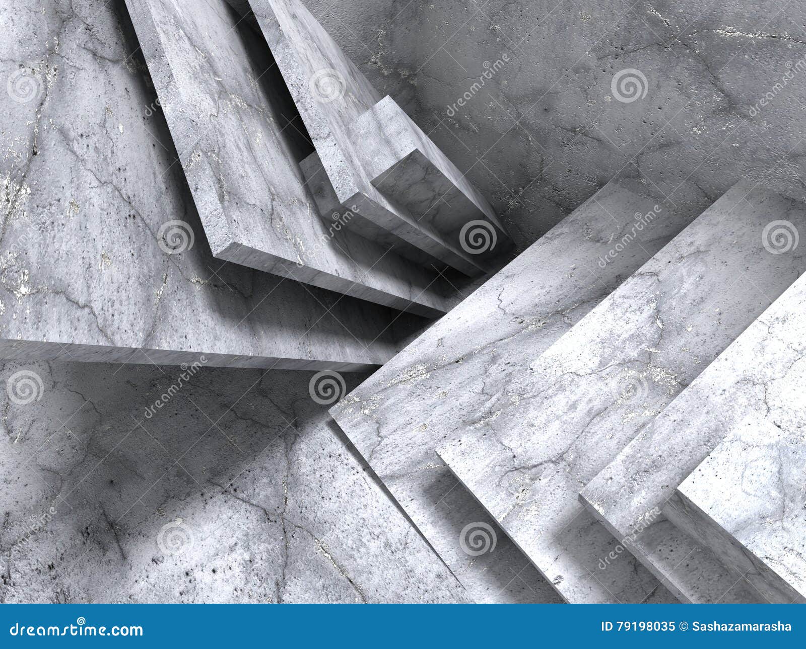 Abstract Concrete Architecture. Modern Chaotic Building Construction ...