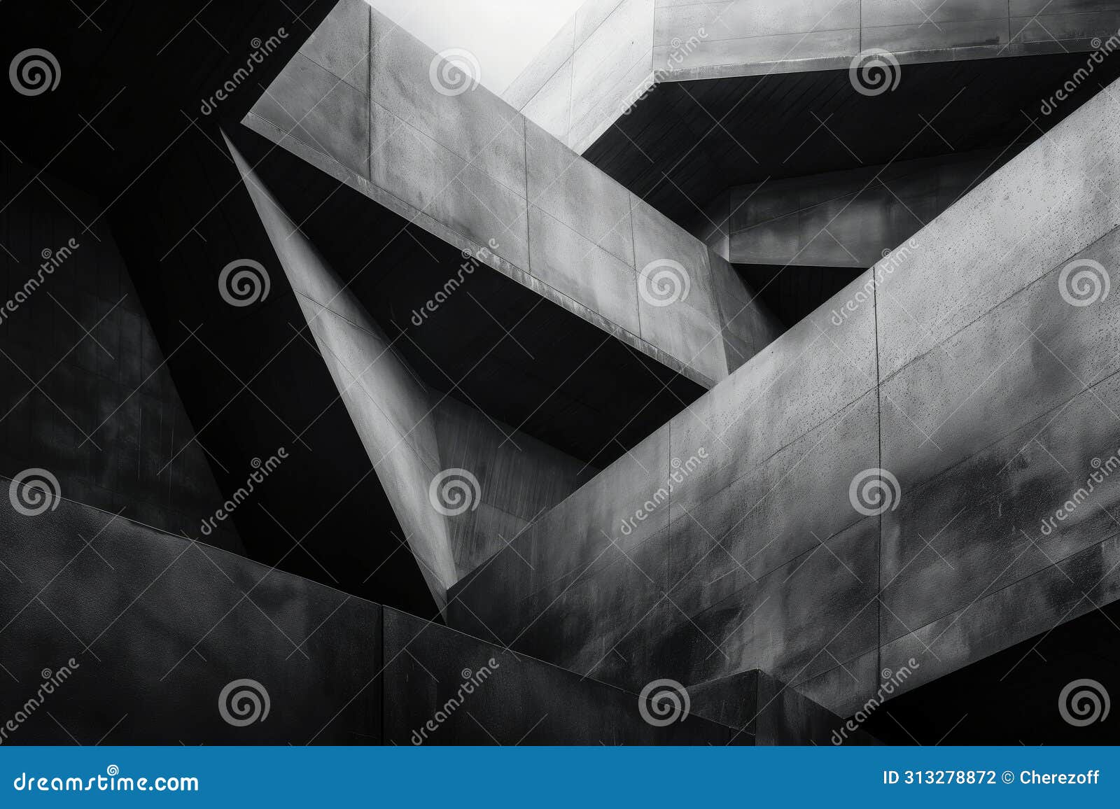 Abstract Concrete Architecture Stock Photo - Image of lines, concrete ...