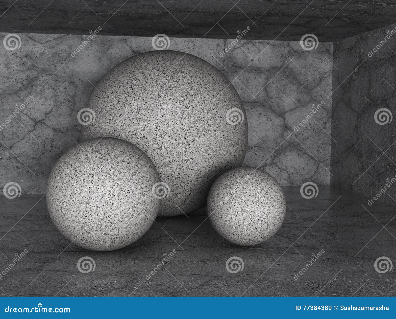Abstract Concrete Cement Stone Spheres Architecture Background Stock ...