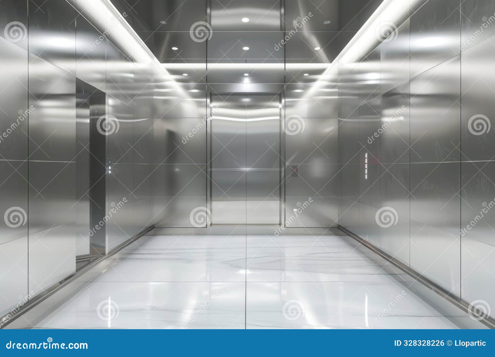 Abstract Concrete Corridor with Repeating Geometric Patterns and ...