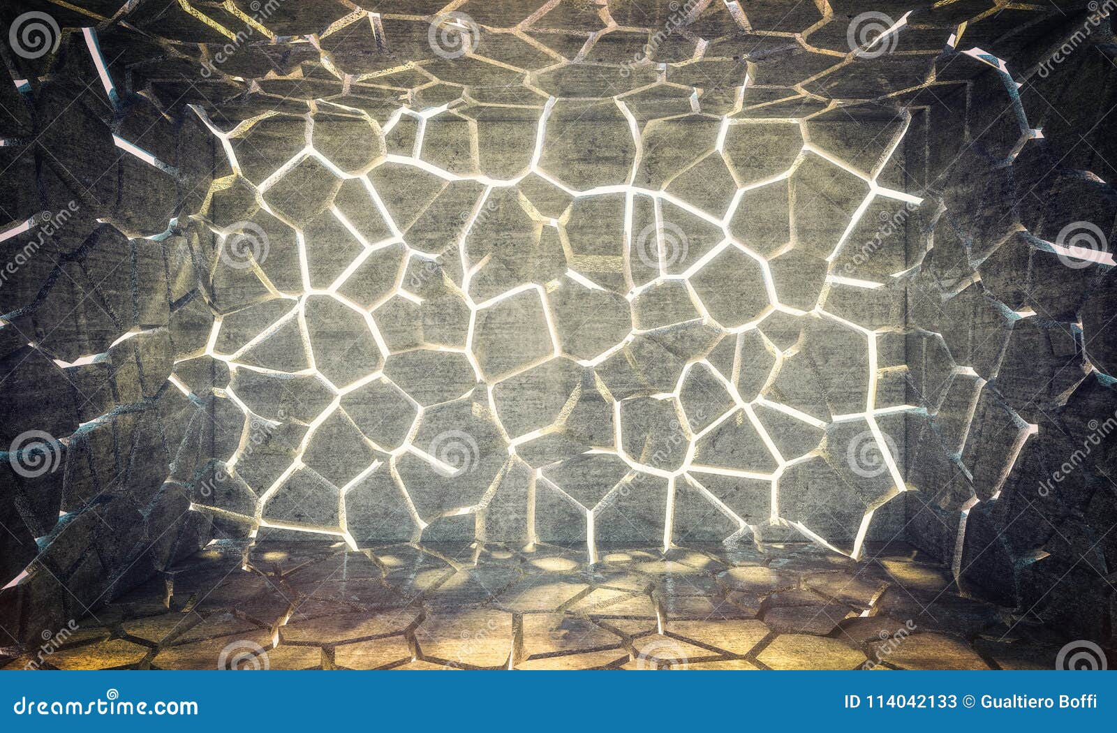 Broken cracked room stock illustration. Illustration of modern - 114042133