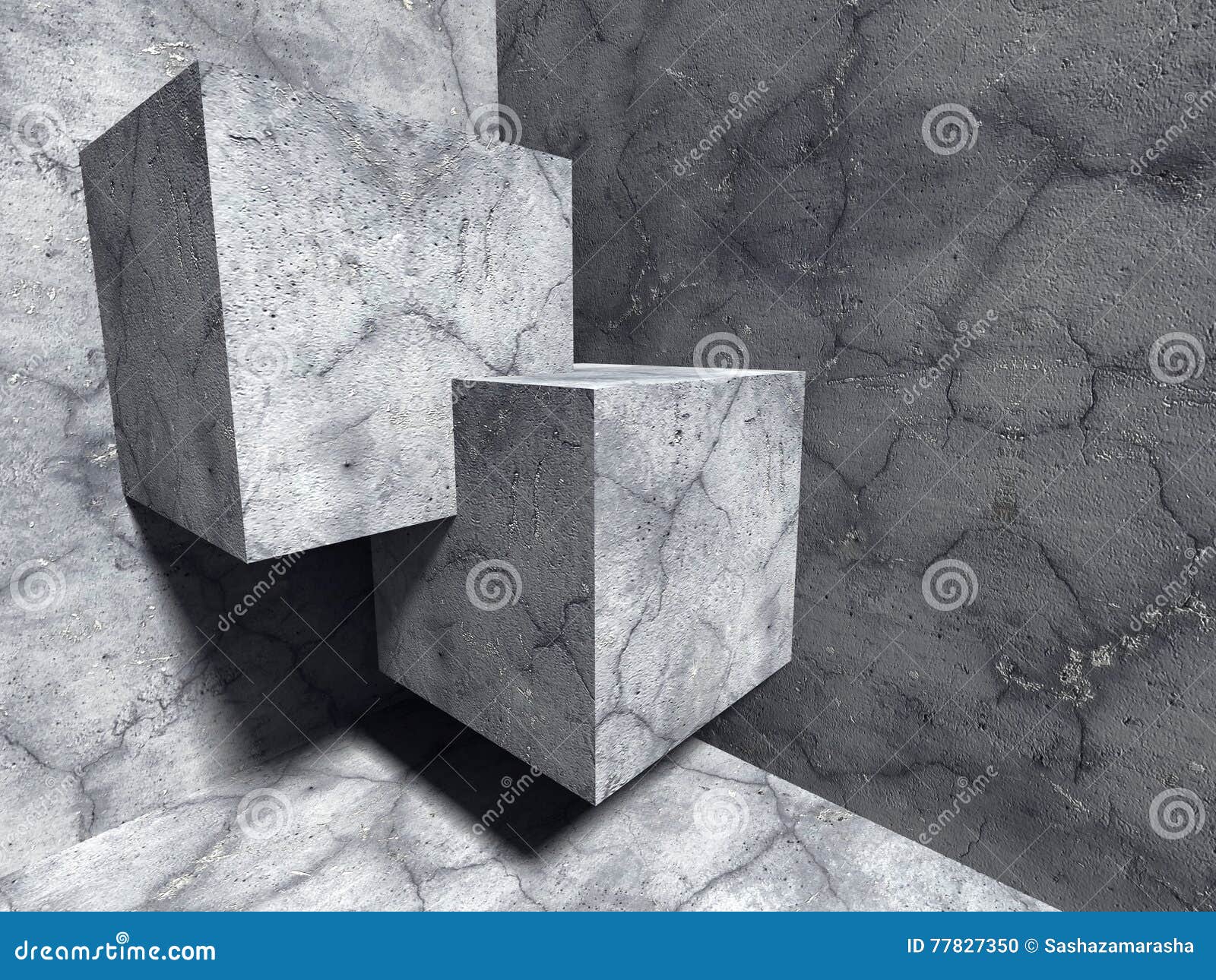 Abstract Concrete Cubes Architecture Construction Background Stock ...