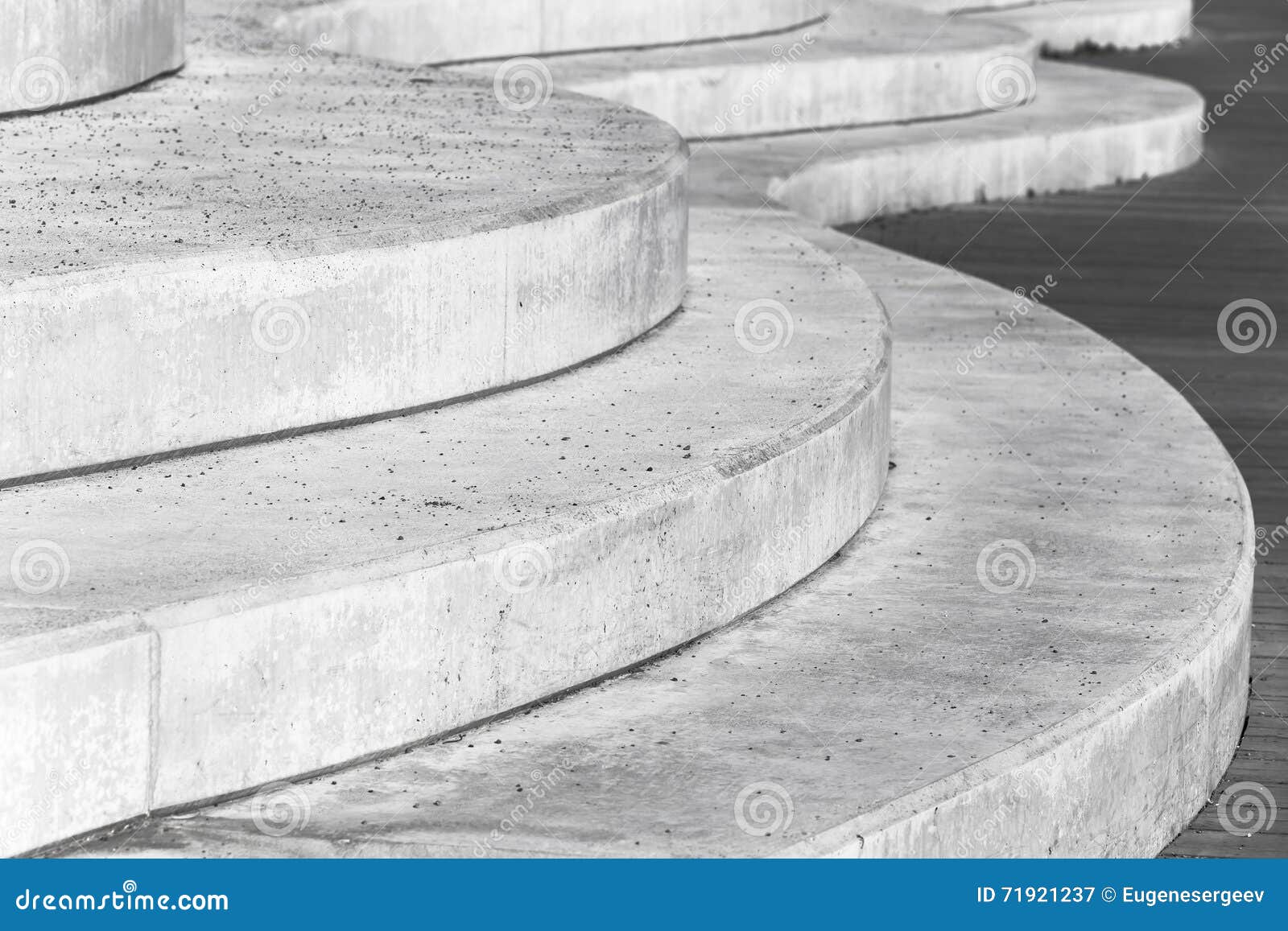Abstract Concrete Interior, Curved Stairs Stock Image - Image of urban ...