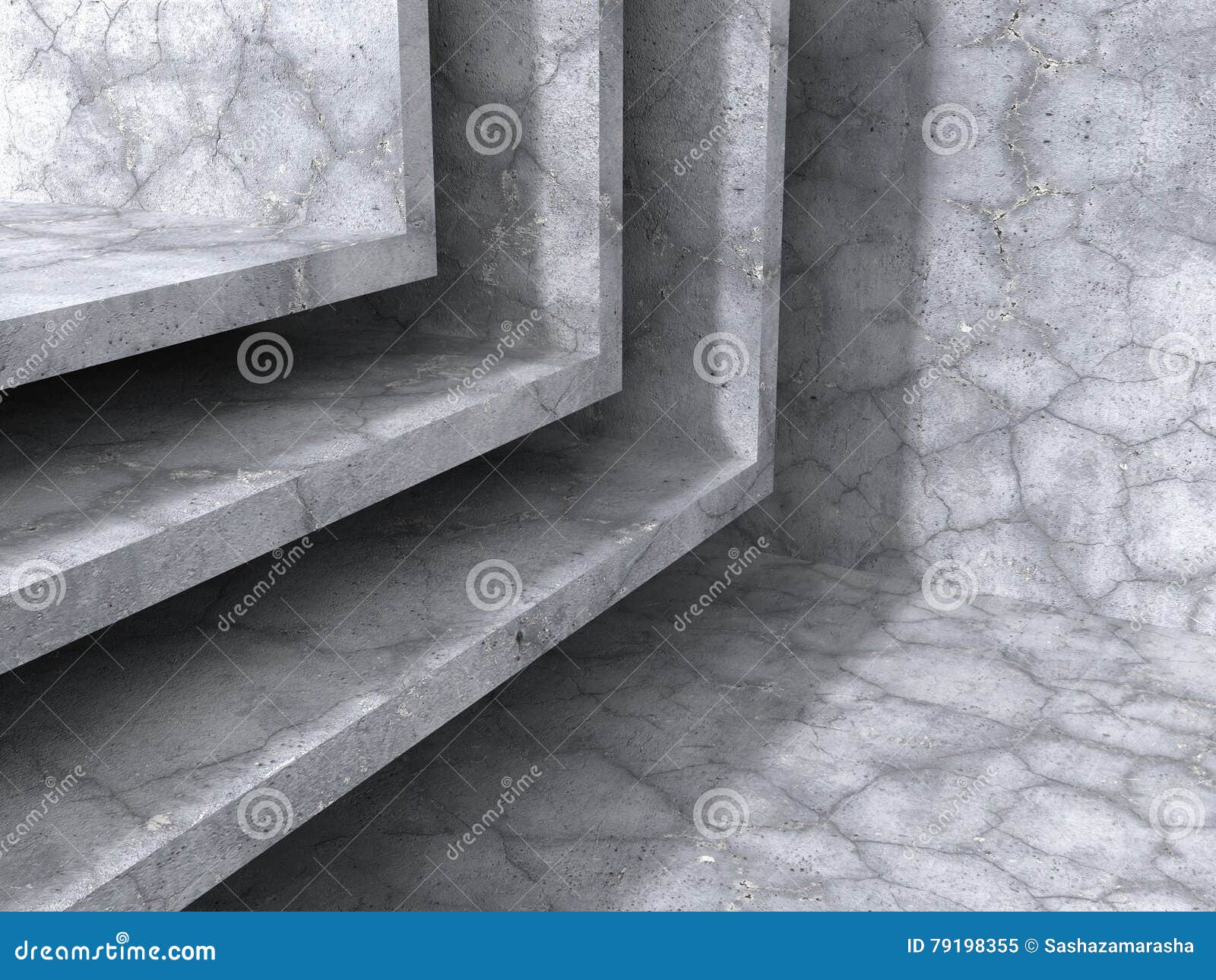 Abstract Concrete Modern Architecture Background Stock Illustration ...