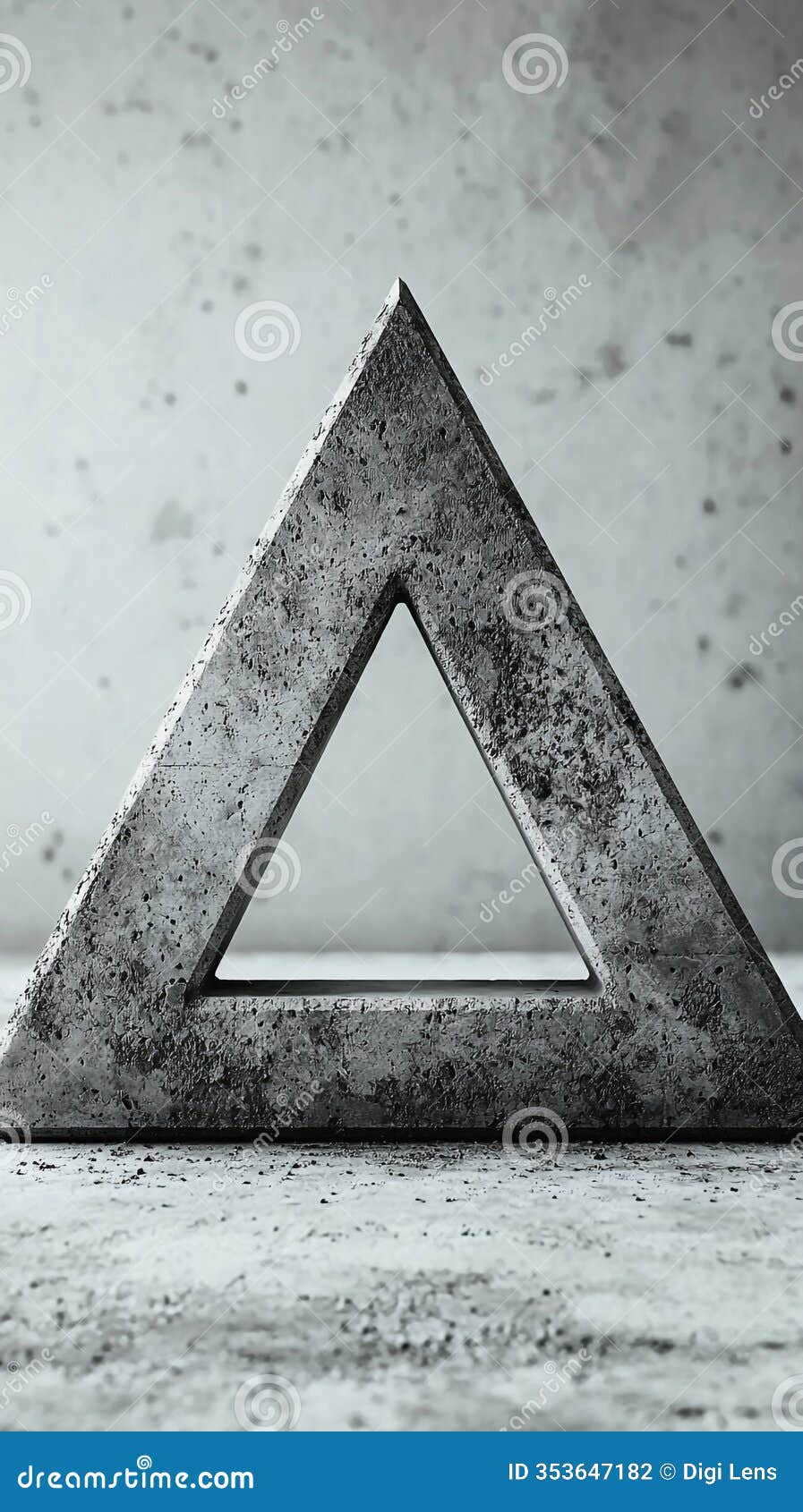 Abstract Concrete Triangle Shape Geometric Modern Design Element ...