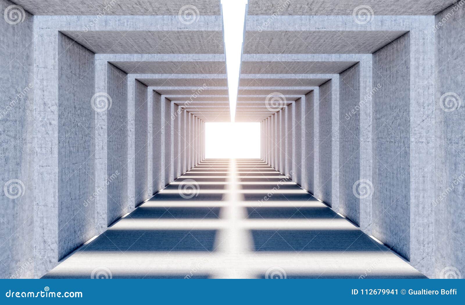 Abstract concrete tunnel stock illustration. Illustration of cement ...