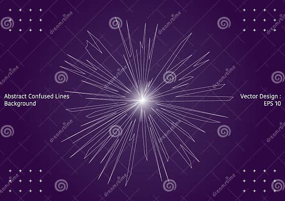 Abstract Confused Line Background, Set of Line in Circular Shape on ...
