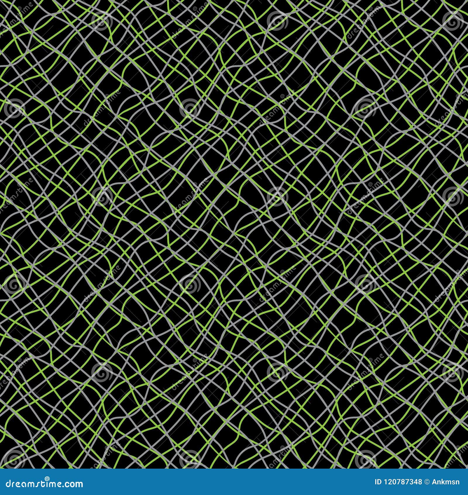 Abstract Confusing Lines Dark Seamless Pattern Stock Vector ...