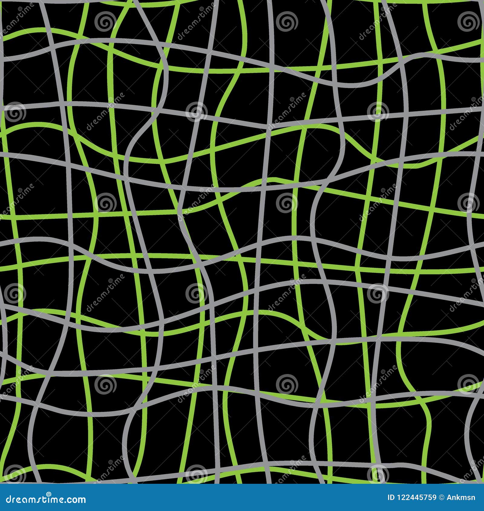 Abstract Confusing Lines Dark Seamless Pattern Stock Vector ...