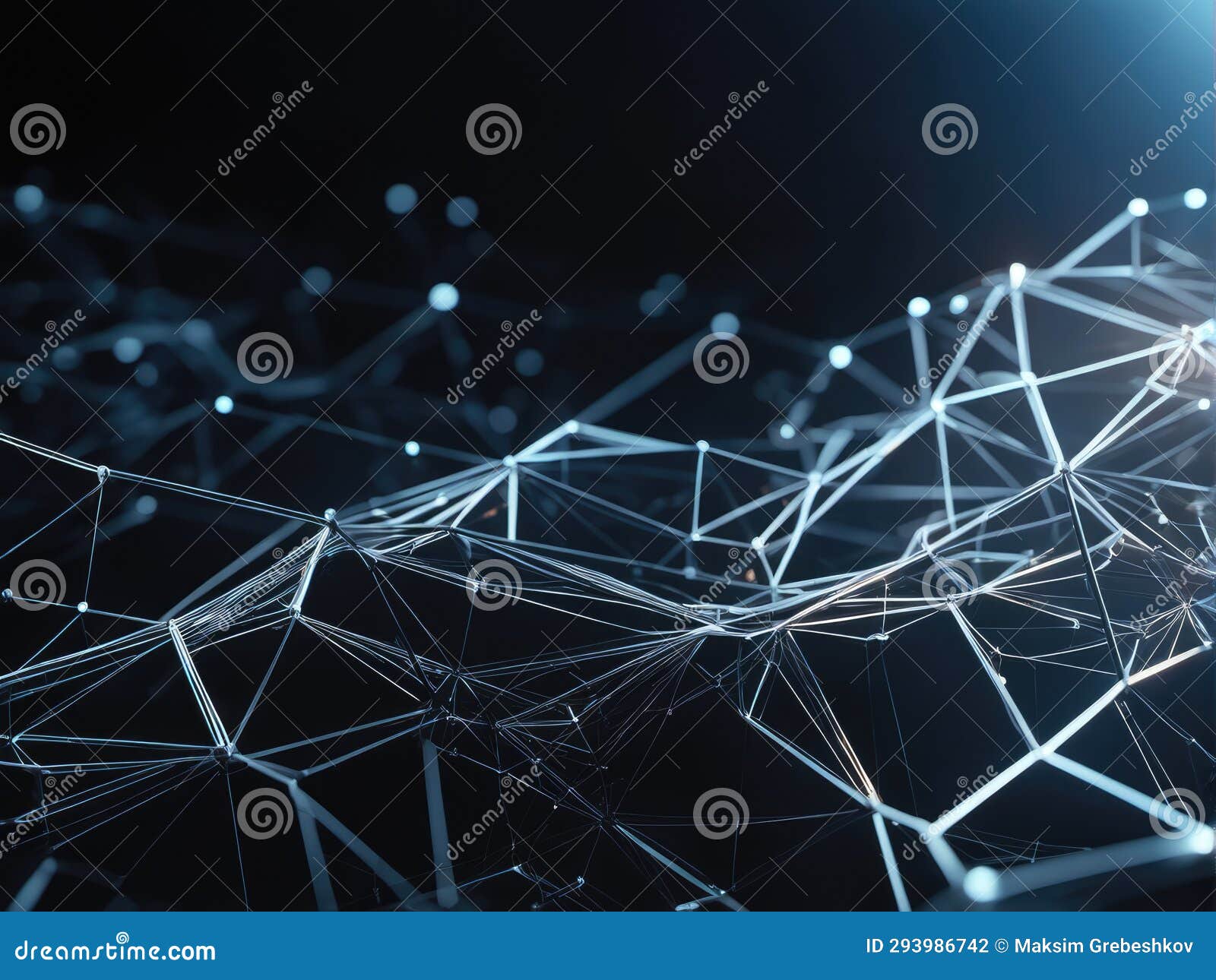 Abstract Connected Dots on Bright Background. Technology Concept Stock ...